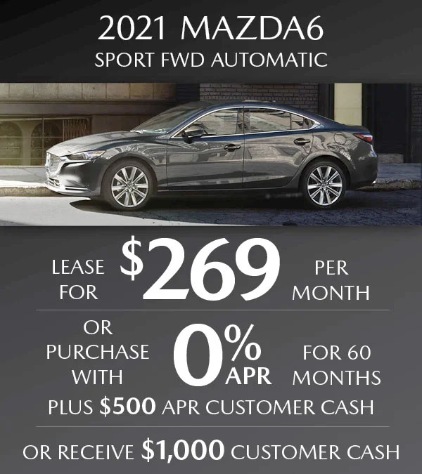 Drive a new Mazda6 with 0% APR PLUS $500 APR Customer Cash from ...